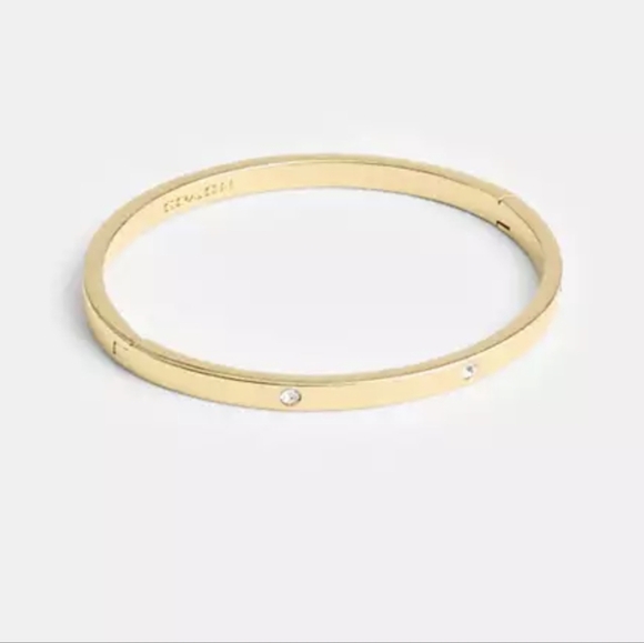 Coach | Jewelry | Coach Stone Hinged Bangle | Poshmark
